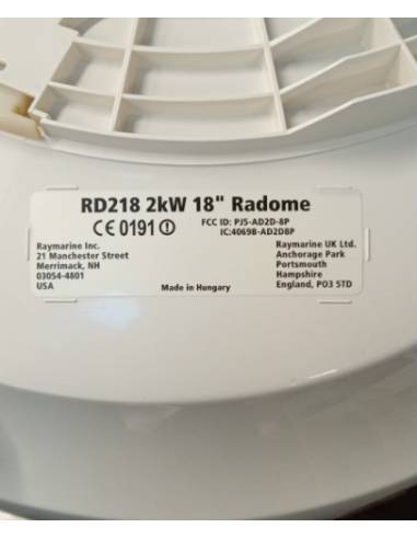 Antena radar raymarine rd218 2kw 24millas