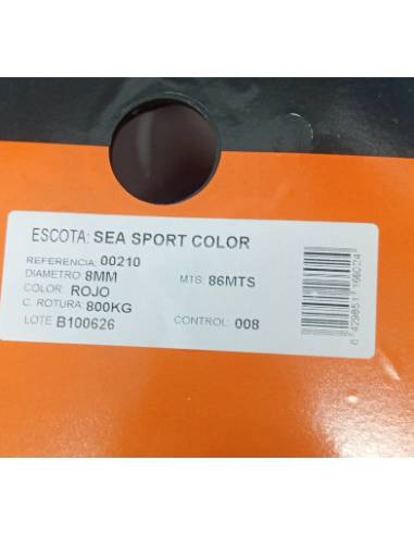 Regatta 8 mm Sea Sport color rojo/amarillo carga 800kg